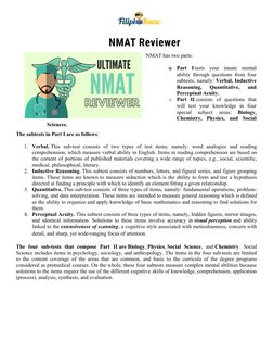 Comprehensive NMAT Reviewer Guide | PDF | Chemistry | Physics