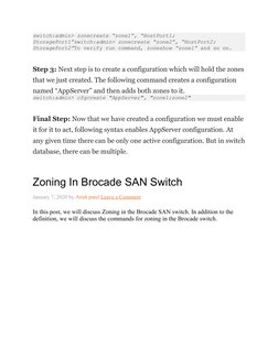 Brocade SAN Switch Zoning Guide | PDF | Network Switch | Computer Network