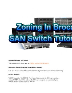 Brocade SAN Switch Zoning Guide | PDF | Network Switch | Computer Network