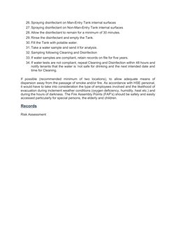 Water Tank Cleaning Procedure Guide | PDF | Water | Disinfectant