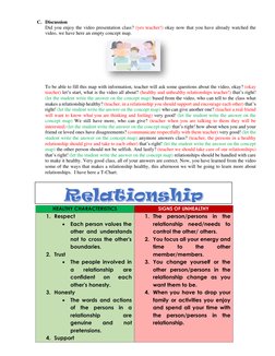 Grade 5 Lesson on Relationships | PDF
