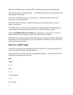 Understanding the AVPU Scale | PDF | Coma | Pain