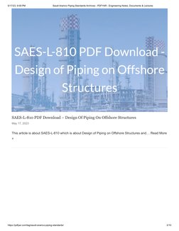 Aramco Document Saes-L - All Series | PDF | Pipe (Fluid Conveyance) | Building Engineering