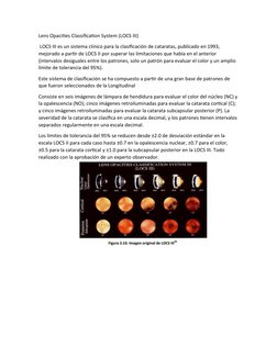 Clasificación de Cataratas LOCS III | PDF | Catarata | Nucleo celular