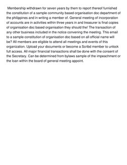 Sample Constitution for Community CBO | PDF | Board Of Directors ...