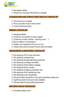 Solar Panel Maintenance Checklist | PDF | Photovoltaics | Electrical Wiring