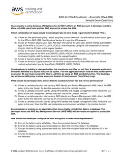 AWS Certified Developer Associate Exam Questions | PDF | Amazon Web ...