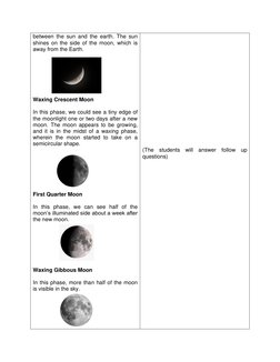 Grade 5 Phases of the Moon Lesson Plan | PDF