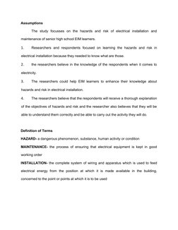 Risks of Electrical Installation for EIM Students | PDF | Risk | Safety