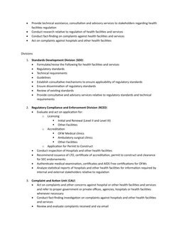 HFSRB: Regulatory Standards and Contacts | PDF