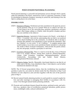 Parish Pastoral Planning Guide | PDF | Catholic Church | Parish
