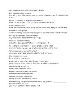 General Shop Safety Test Guide | PDF | Personal Protective Equipment ...