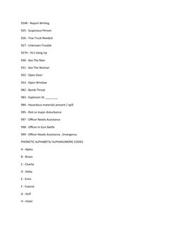Security Guard 10 Codes Guide | PDF | Business