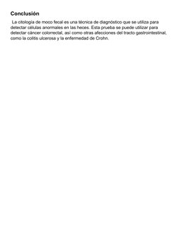 Citología de Moco Fecal y Su Importancia | PDF | Heces | Diarrea