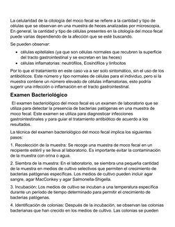 Citología de Moco Fecal y Su Importancia | PDF | Heces | Diarrea