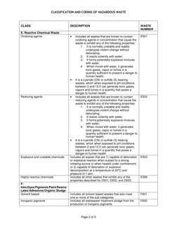 Hazardous Waste Classification Codes | PDF | Waste | Solvent