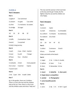 Flyers Authentic Papers Answer Key | PDF