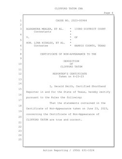 Certificate of Non-Appearance: Tatum | PDF | Civil Law (Common Law ...