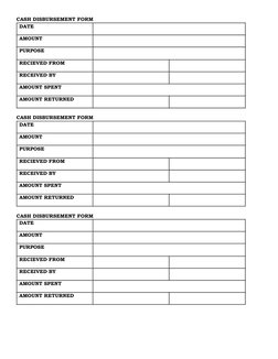 Cash Disbursement Form Template | PDF | Finance & Money Management | Law