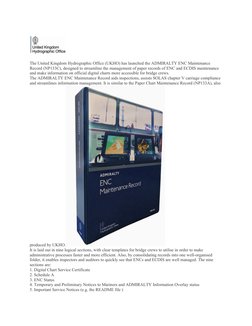 ADMIRALTY ENC Maintenance Record NP133C | PDF