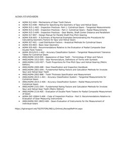 AGMA Gear Design and Inspection Standards | PDF | Technology ...