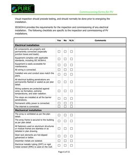PV System Commissioning Forms | PDF | Photovoltaics | Photovoltaic System