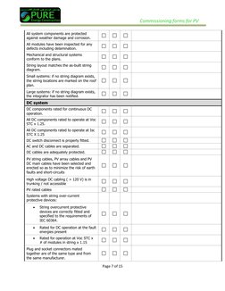 PV System Commissioning Forms | PDF | Photovoltaics | Photovoltaic System