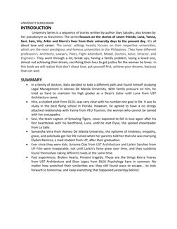 Gwy Saludes' University Series Overview | PDF