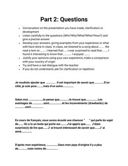 IB French Ab Initio Oral Exam Guide | PDF