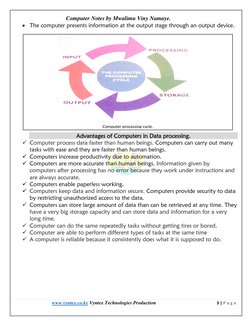 Grade 7 Computer Science Notes | PDF | Integrated Circuit | Computer ...
