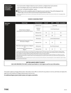 Regions Check Cashing Service Overview | PDF