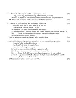 DBMS Laboratory Exam Questions & Solutions | PDF | Data | Data Management