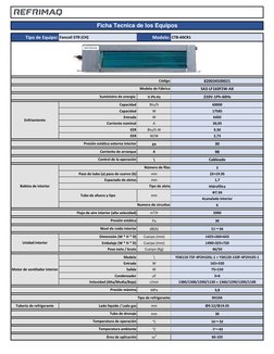 Ficha Técnica Fancoil 5TR (CTB-60CR1) | PDF | Bienes manufacturados ...