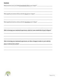 Relapse Autopsy Worksheet Guide | PDF | Senses | Relapse