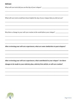 Relapse Autopsy Worksheet Guide | PDF | Senses | Relapse