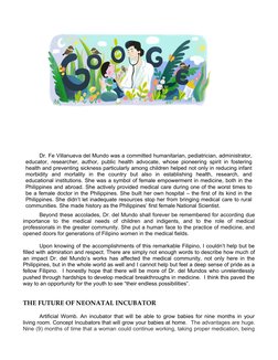 Biography of Dr. Fe Del Mundo | PDF | Medicine | Childhood