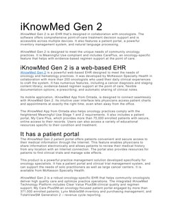 iKnowMed Gen 2: Oncology EHR Overview | PDF | Electronic Health Record ...