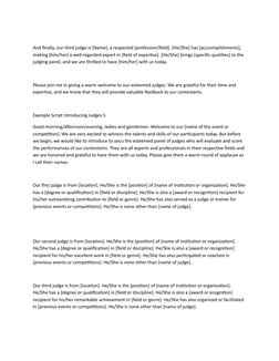 Introducing the Panel of Judges | PDF