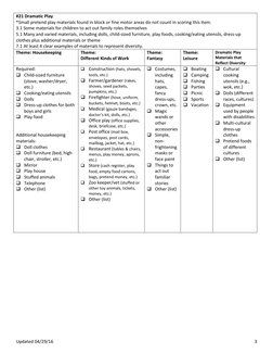 ECERS-3 Materials Checklist Guide | PDF