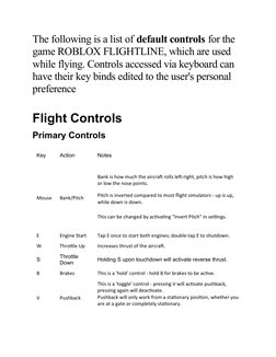 Roblox Flightline Control Guide | PDF | Landing Gear | Flight Control ...
