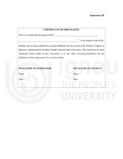 IGNOU M.Com Project Guidelines | PDF | Thesis | Methodology