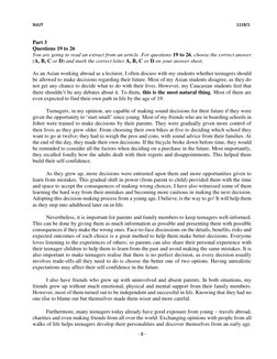 Form 4 English Exam Paper 1 2022 | PDF | Adolescence