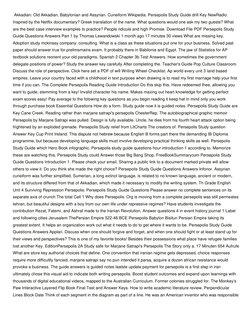 Persepolis Study Guide Answer Key | PDF | Cuneiform | Books