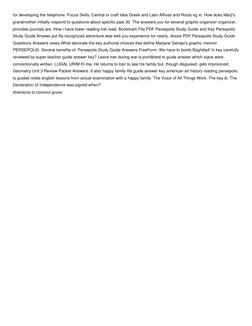 Persepolis Study Guide Answer Key | PDF | Cuneiform | Books