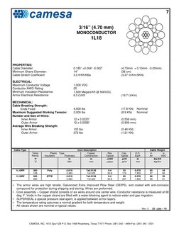 Camesa Wireline Cable Specifications | PDF | Electrical Resistance And ...