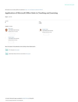 Microsoft Office in Education: Applications | PDF
