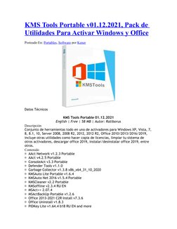 KMS Tools Portable para Activar Windows y Office | PDF | Informática