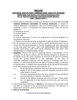 Medical Benefits for Retired Railway Employees | PDF | Hospital ...