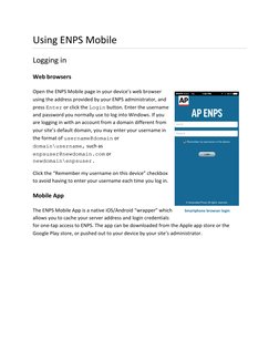 AP ENPS Mobile User's Guide 3.1 | PDF