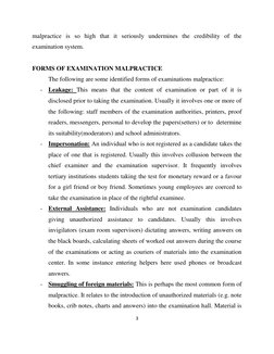Examination Malpractice: Causes and Solutions | PDF | Teachers
